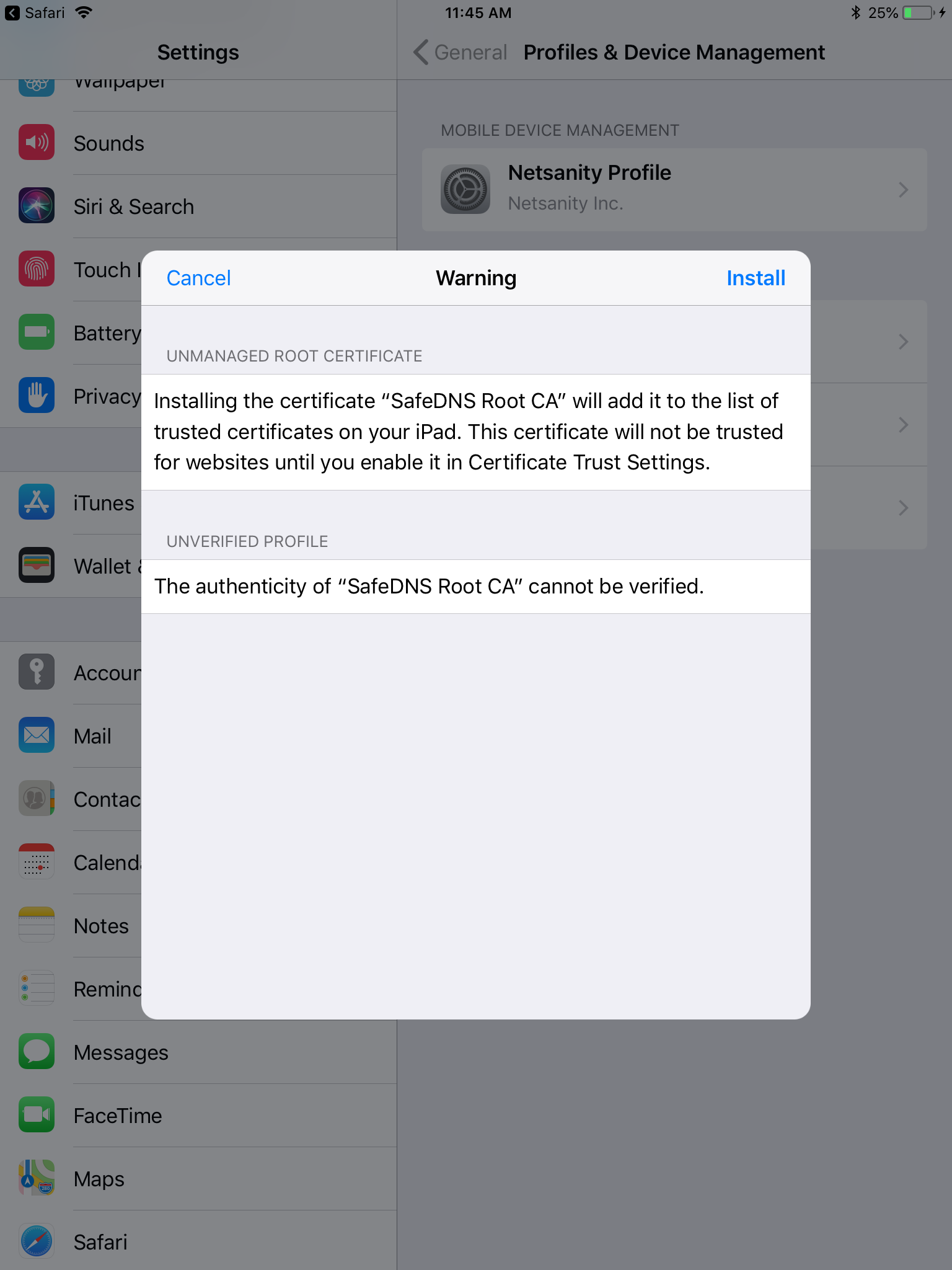 SafeDNS Root Certificate For HTTPS Pages